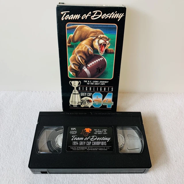 VINTAGE BC LIONS Team Of Destiny VHS Tape Grey Cup 1994 Highlights CFL ...