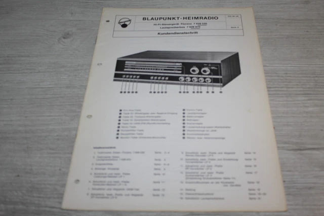 BLAUPUNKT ORIGINAL SERVICEANLEITUNG für RÖHRENRADIO Typ: MADRID von ...
