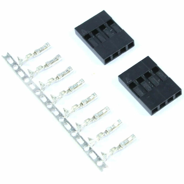2 X 4 Pin Socket with Crimps 2.54mm Pitch PCB Arduino Shield Flux ...