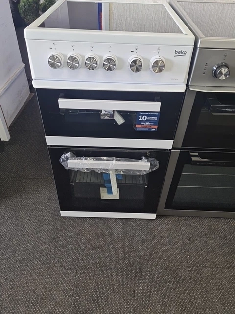 BEKO KDVC563AW 50CM Free Standing Electric Cooker with Ceramic Hob ...
