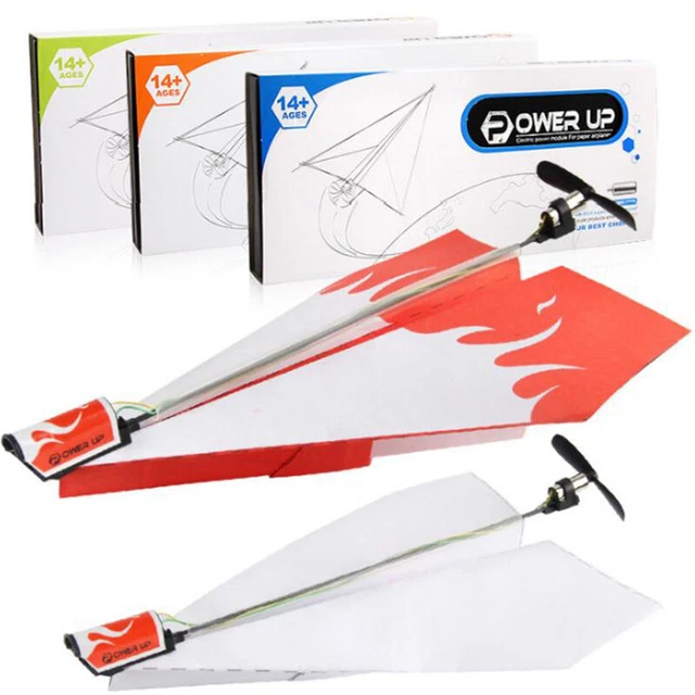 AIRPLANE RC FOLDING Paper Model DIY Motor Power RC Plane Kids Toy ...