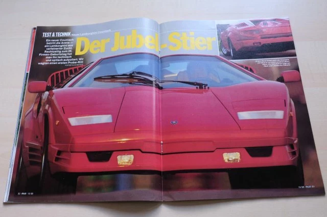 RALLYE RACING 2254) Lamborghini Countach in einer ersten Vorstellung ...