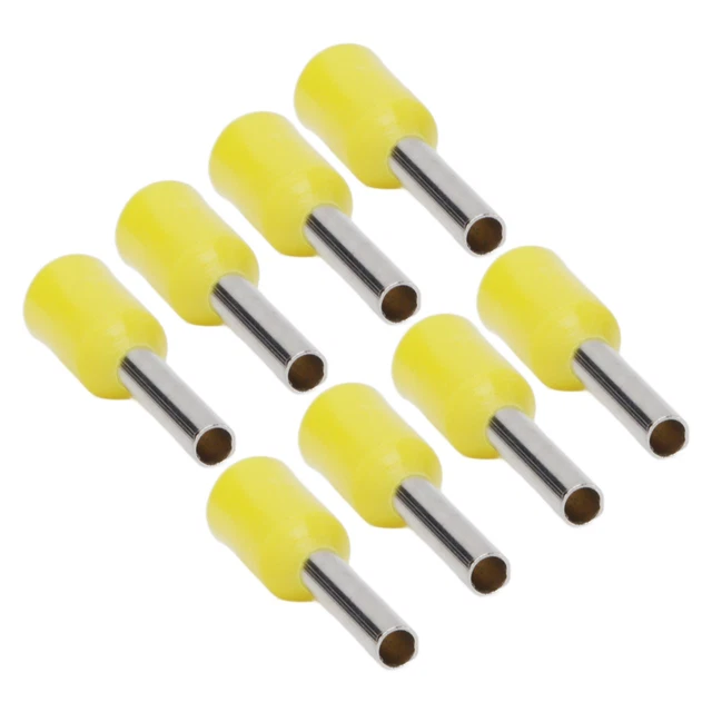 1000PCS E1008 INSULATED Ferrules Terminal Copper PVC Pin Cord End ...