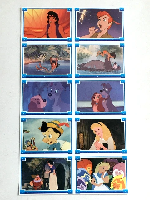SHEET OF 10 x PANINI "WALT DISNEY" MOVIE STICKERS. JUNGLE BOOK, PETER ...
