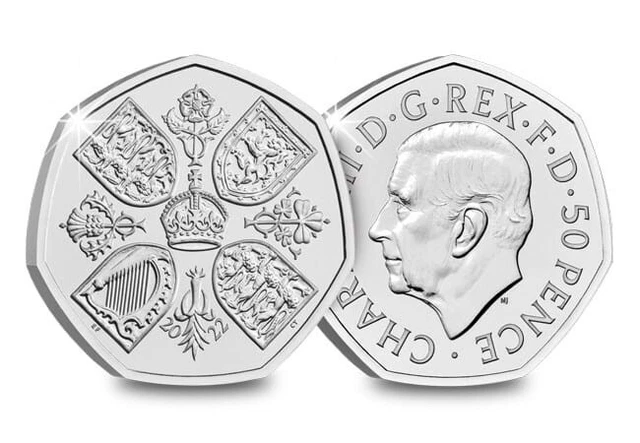 2022 KING CHARLES Iii 50P Uncirculated In Plastic Coin Wallet From ...