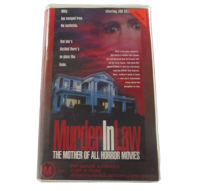 MURDER IN LAW Horror Bubble Case VHS M15+ PAL R4 Peacock Films Ex ...