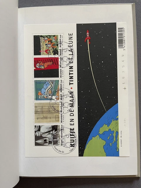 RARE- TINTIN - 5 TIMBRES A LA LUNE - Tirage Limité - 4000 Ex. EUR 50,00 ...