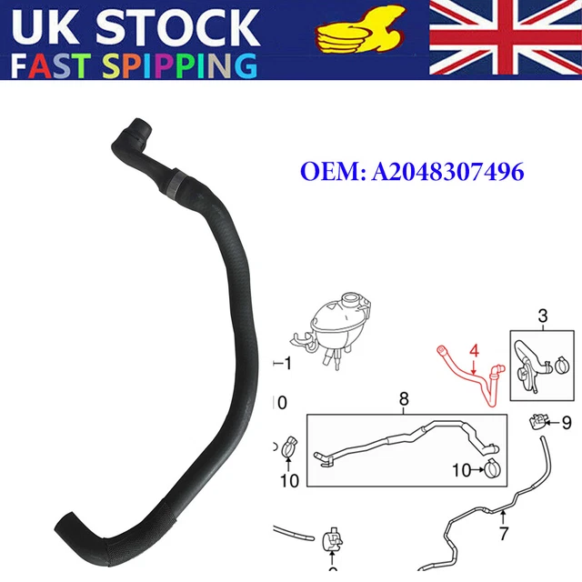 FOR MERCEDES BENZ C E W204 A207 W212 OM651 Coolant Pipe Hose Line ...