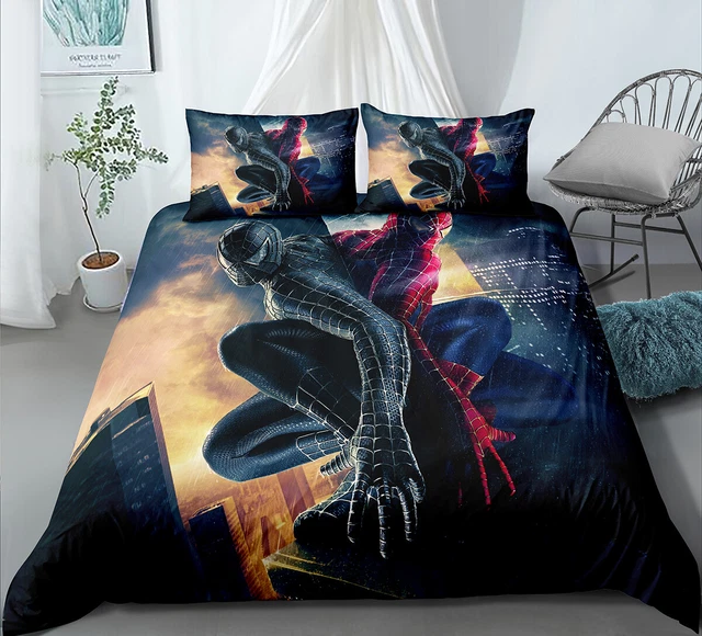 SPIDER-MAN SINGLE DOUBLE Queen King Super King Bed Quilt Doona Duvet Cover Set $62.03 - PicClick AU