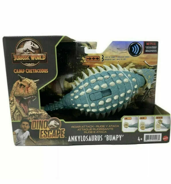JURASSIC WORLD CAMP Cretaceous Roar Attack Ankylosaurus Bumpy Action ...