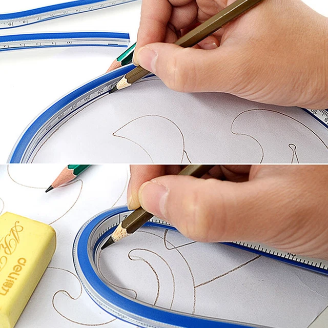 FLEXIBLE CURVE RULER Drafting Drawing Tool Snake Shaped Ruler Flex ...