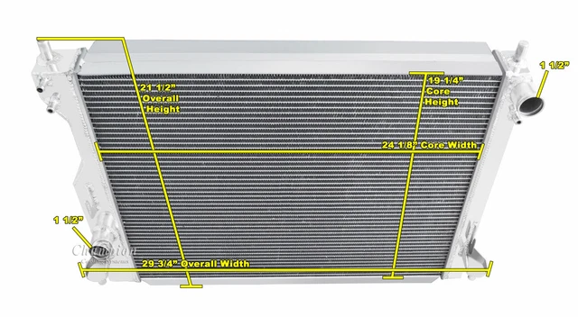 JAMN CHAMPION 2 Row All Aluminum Radiator for 2005 - 2014 Ford Mustang ...