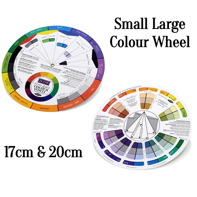 EXTRA LARGE COLOUR Wheel Tool Mixing Paint Learning Artist Kids Double ...