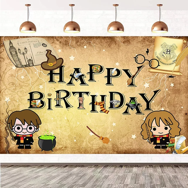 HARRY POTTER HAPPY Birthdays Background Backdrops Banner Party Studio ...
