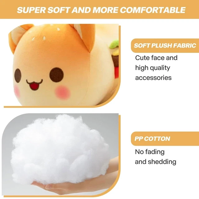 GIANT FLUFFY YELLOW Cat Stuffed Animal Cute Plush Toy Gift Kid Adult ...