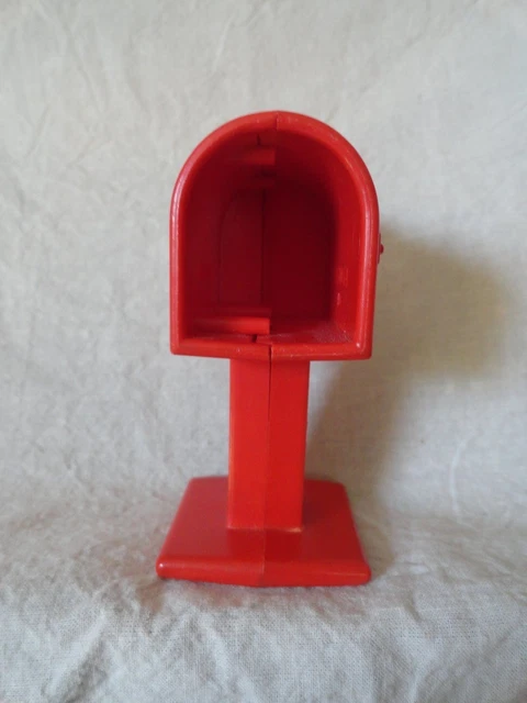 MICKEY MOUSE CLUBHOUSE Red MAILBOX 1976 Hasbro vintage 3 inches tall ...