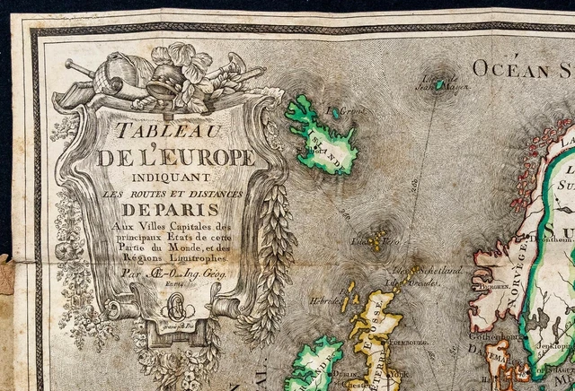 1794 - CARTE géographique ancienne de l'Europe - Par oudiette - Carte ...