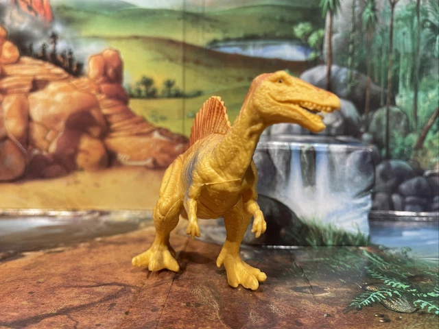 VINTAGE SPINOSAURUS DINOSAUR Orange Realistic Color Detail Scales 4 ...