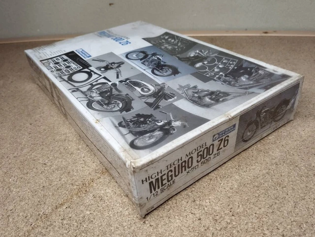 [UNMONTIERT, LANGZEITLAGERUNG, KARTON beschädigt] Gunze 1/12 Meguro 500 ...