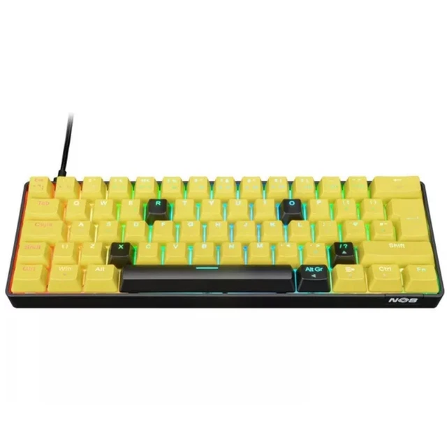 NOS C450 MINI Pro RGB Gaming Keyboard Mechanical Wired Riddle Qwerty ...