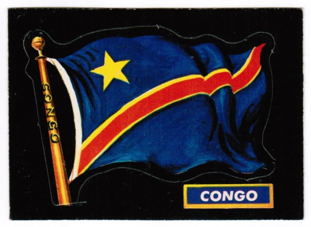 1970 O-PEE-CHEE FLAGS of the World Congo Punch Out Sticker #16 $2.05 ...