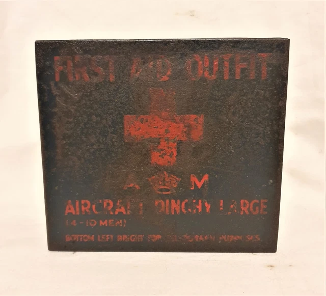 WW2 BRITISH RAF Royal Air Force Bomber Command Aircraft Dingy First Aid ww2-british-raf-royal-air-force-bomber-command-aircraft-dingy-first-aid