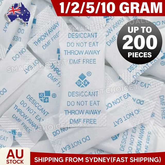 1/2/5/10GRAM SILICA GEL Packets Moisture Absorber Desiccant Reusable ...