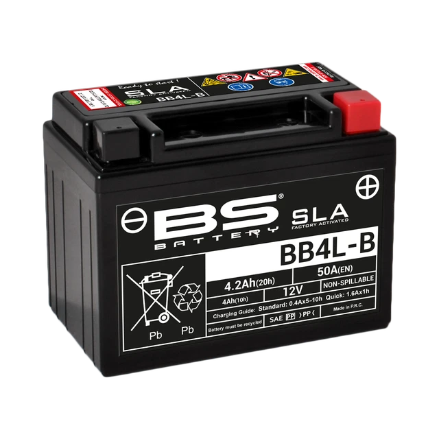 BS BATTERY 300665 Bb4L-B Sla 12V 50 A Derbi Variant 2005 EUR 39,27 ...