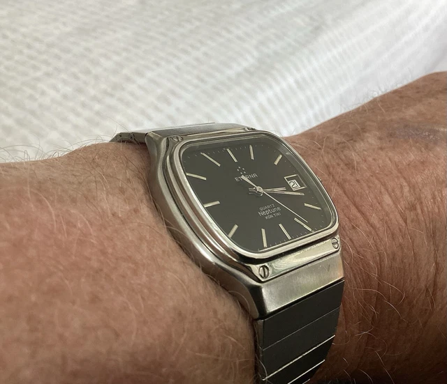 RARE VINTAGE MEN’S Eterna Neptune Kon Tiki Watch IN NEED OF REPAIRS £51 ...