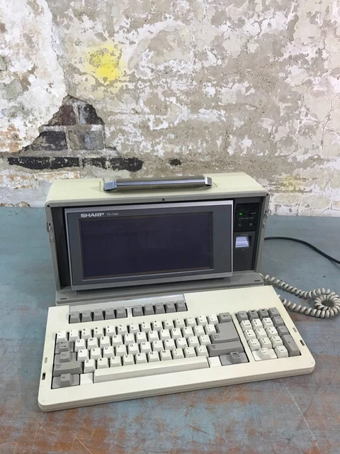 VINTAGE SHARP PC-7000 Personal Computer w/MS-DOS, Cords $199.95 - PicClick
