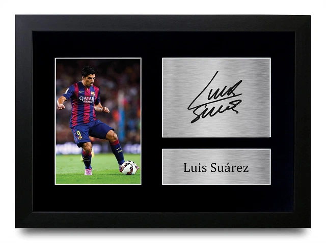 REGALO PER UN tifoso di calcio del Barcellona Luis Suarez autografo ...
