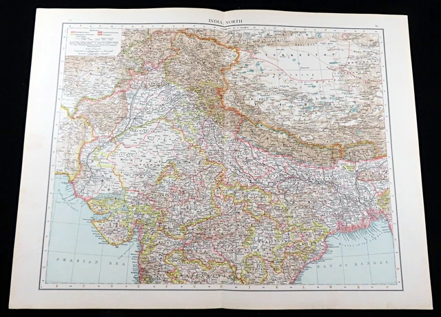 BRITISH COLONIAL INDIA North Indian Territory European Colony Antique ...