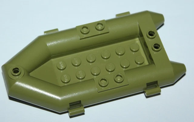 BATEAU LEGO OLIVE Green Boat Rubber Raft Small ref 30086 set 60086 ...