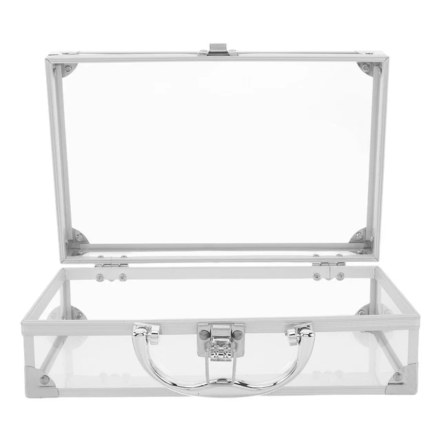 TRANSPARENT PORTABLE BOOK Box Storage Containers Clear Waterproof Case ...