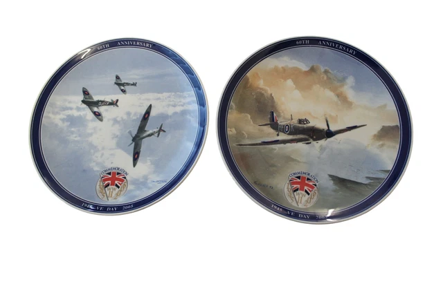 WEDGWOOD PLATES VE Day 60Th Anniversary 1945-2005 Raf X 2 £9.99 ...