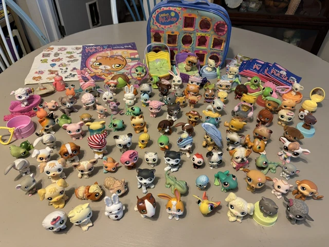 HUGE LOT HASBRO LPS Figurines Littlest Pet Shop 100+ Pets Assorted Dogs ...