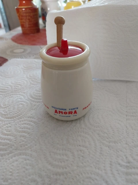 ANCIEN MOUTARDE DIJON Pot Amora Cheval EUR 10,00 - PicClick FR