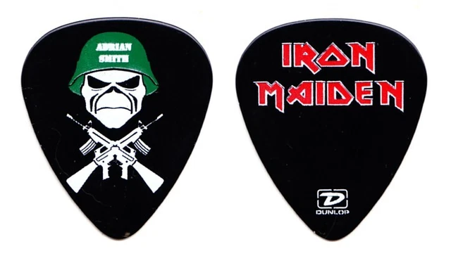 IRON MAIDEN ADRIAN Smith Trooper Schwarz Gitarre Pick - 2006-2007 Tour ...