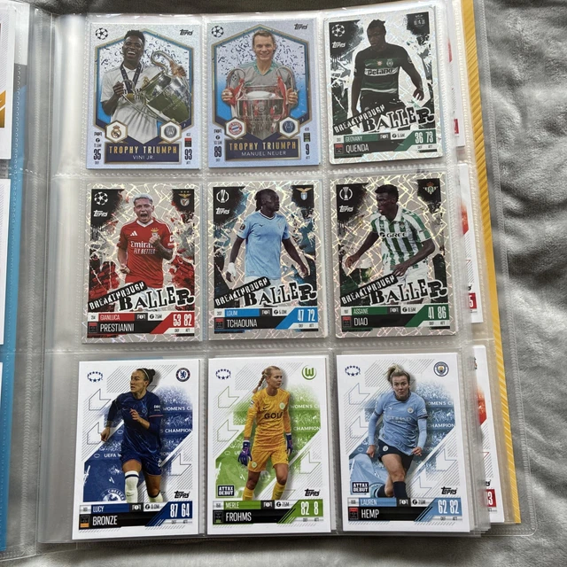 FULL MATCH ATTAX Extra 2024/25 Folder 216 Card Many Rare Holo 24 Page ...