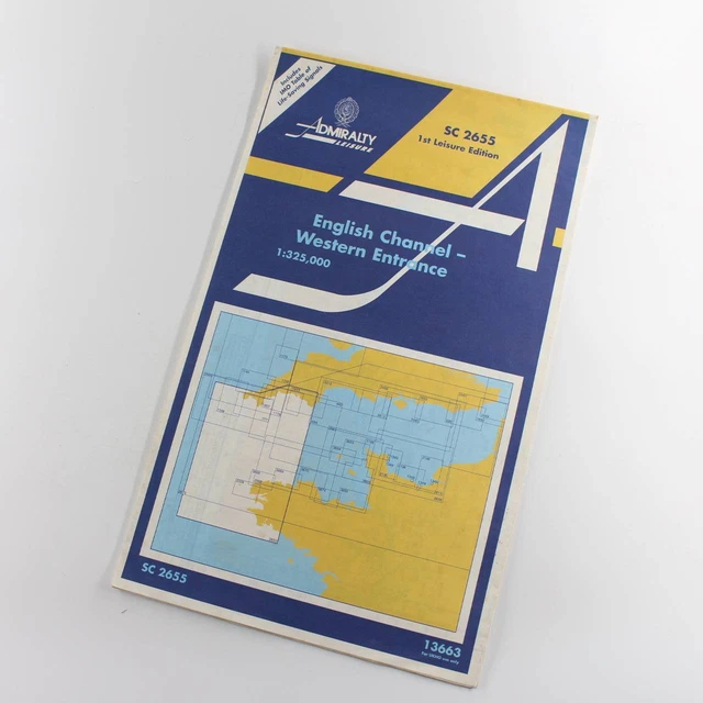 NAUTICAL CHART SMALL Craft Edition English Channel Western Entrance ...