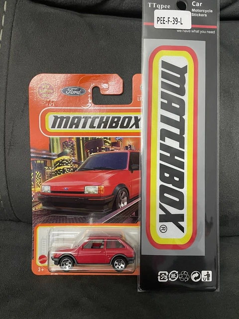 MATCHBOX RED FORD Fiesta Mk2 + Large Matchbox Car Window Sticker 160cm ...