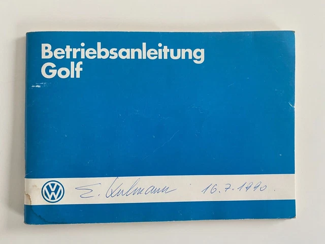 ORIGINAL BEDIENUNG- BETRIEBSANLEITUNG _ Handbuch _ VW Golf 2 _ Bj. 1985 ...