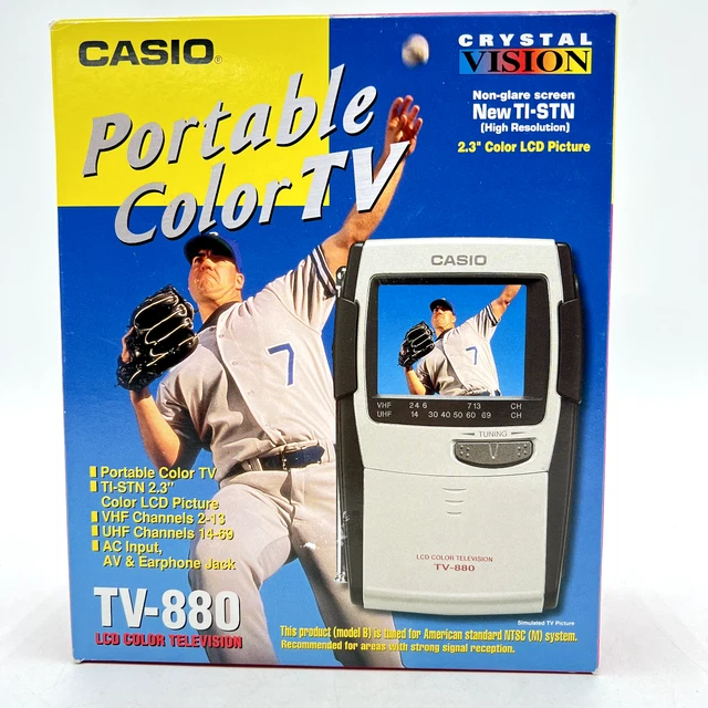 VTG '97 CASIO Portable Color TV model TV-880 Screen Size 2.3” Color LCD ...