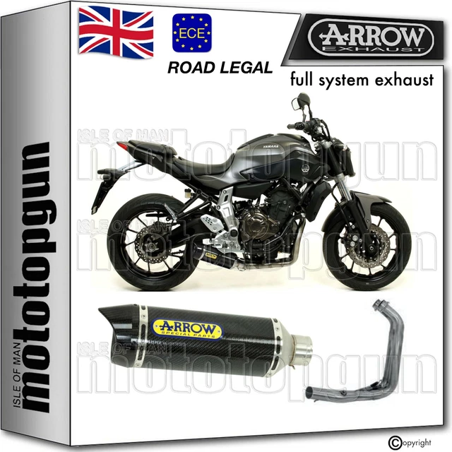 ARROW HOM NOCAT Full Exhaust Low Thunder Carbon C Yamaha Mt07 Mt 07 ...