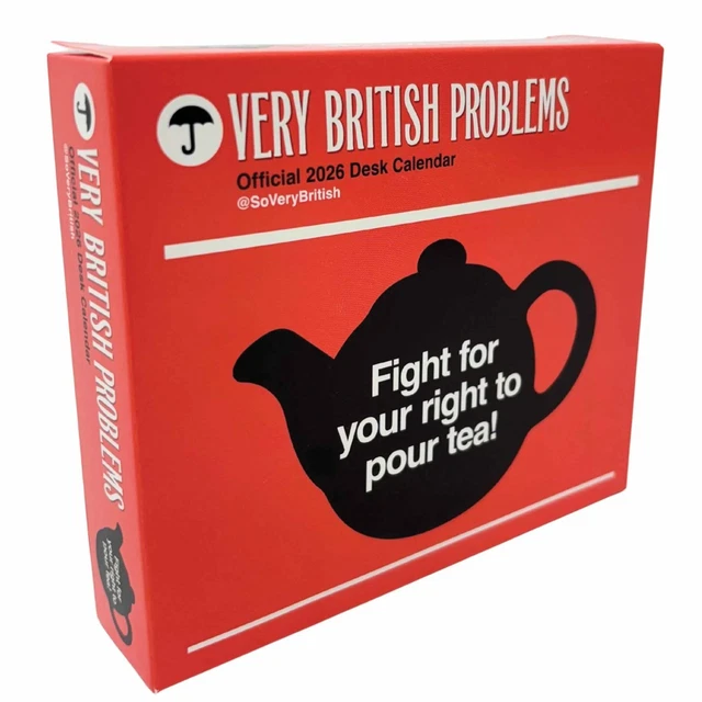 VERY BRITISH PROBLEMS Desk Calendar 2026 - Humour - Day To View £11.99 ...
