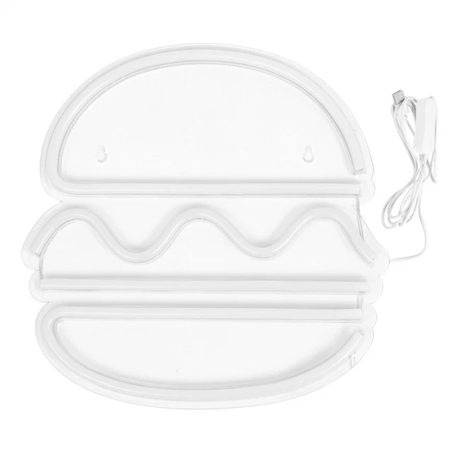 HAMBURG MODELING LAMP 29X29X1.6CM Pvc Cheeseburger Beer LED Sign £30.45 ...