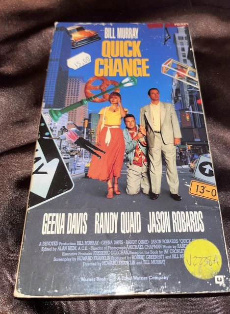 QUICK CHANGE VHS Geena Davis Randy Quaid Jason Robards Comedy 1991 ...