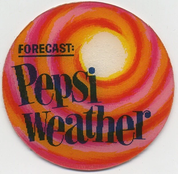 PRÉVISION PEPSI TEMPS 1960s Cola Rond Vari-Vue Mouvement Lenticulaire 3 ...