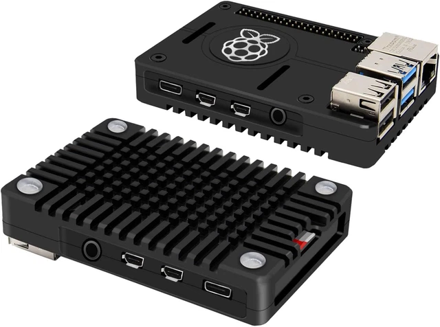 GEEKWORM RASPBERRY PI 4 Case, Raspberry Pi 4 Model B CNC Ultra-Thin ...