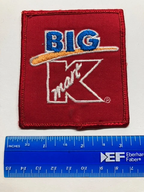 VINTAGE KMART COMPANY Retail Store Associate Red Vest Patch Big K ...
